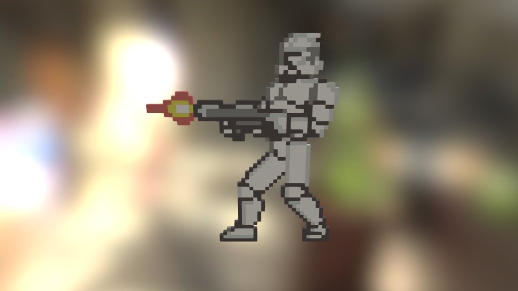 Pixel Art (Stormtrooper) - Download Free 3D model by Alex_F [8e5fc0e ...