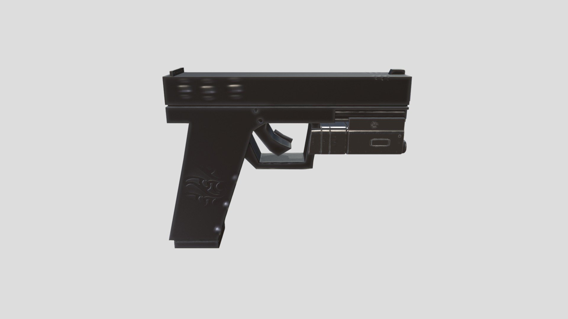 Handgun - 3D model by handiccapstudio [8e66413] - Sketchfab