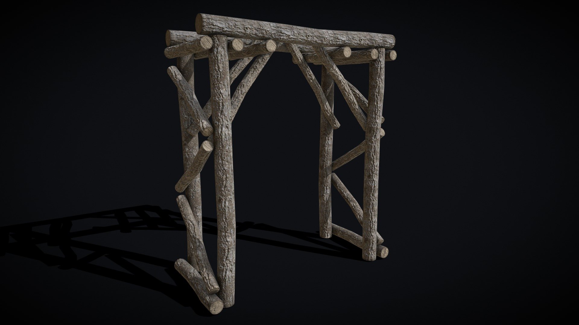 Primitive Log Archway - Buy Royalty Free 3D model by ...