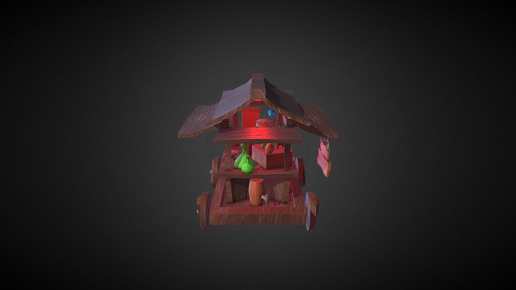 Enchanted Merchant cart - 3D model by stevecsalkers [8e67bc7] - Sketchfab