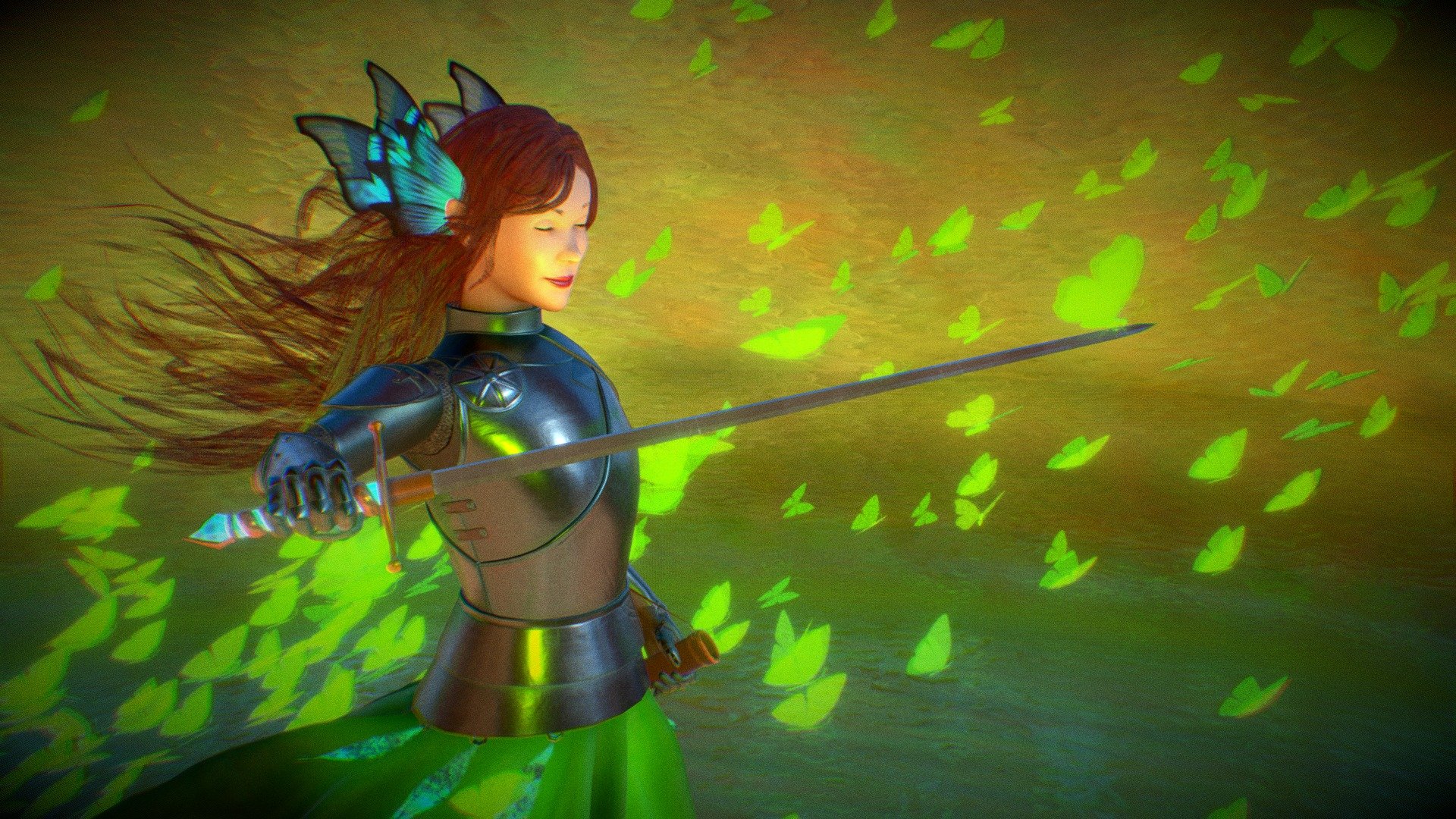 The Butterfly Lady - 3D model by Hadrien59 [8e6a6bf] - Sketchfab