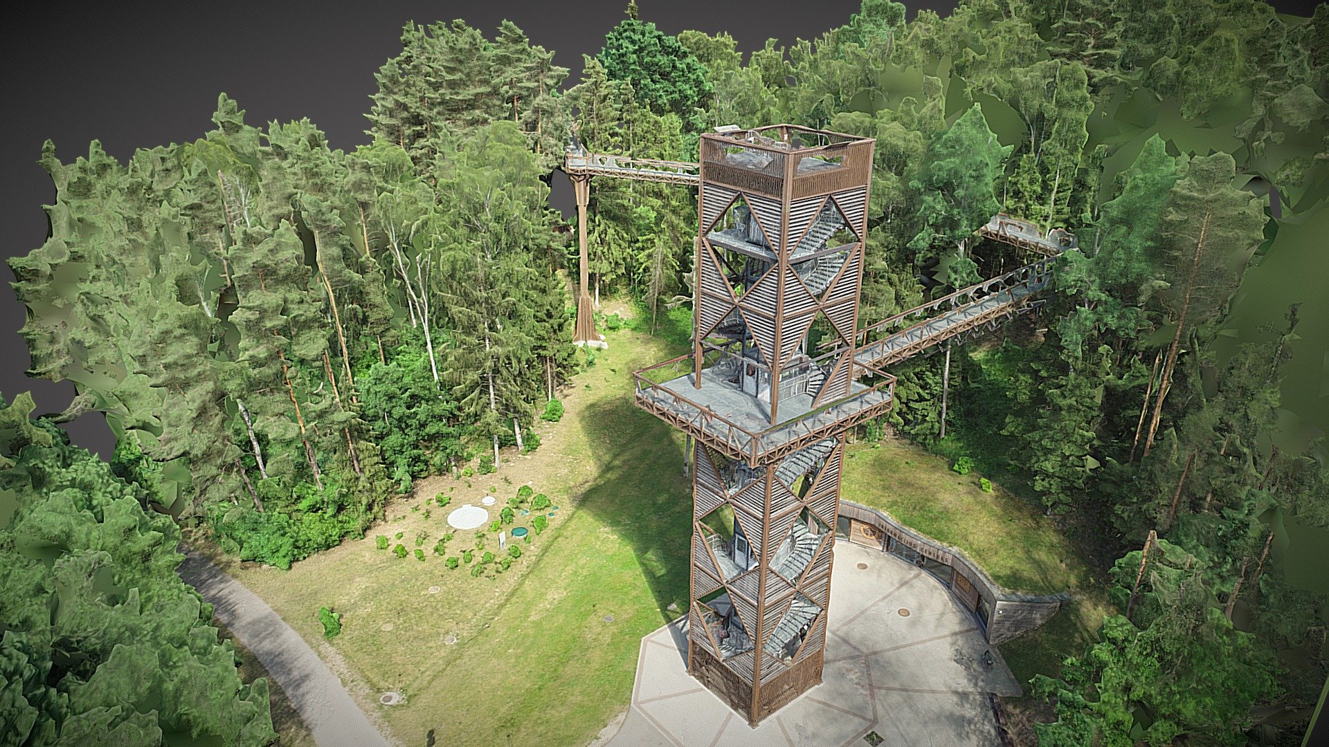 The Treetop Walking Path / Lajų takas - 3D model by Saulius.Zaura ...