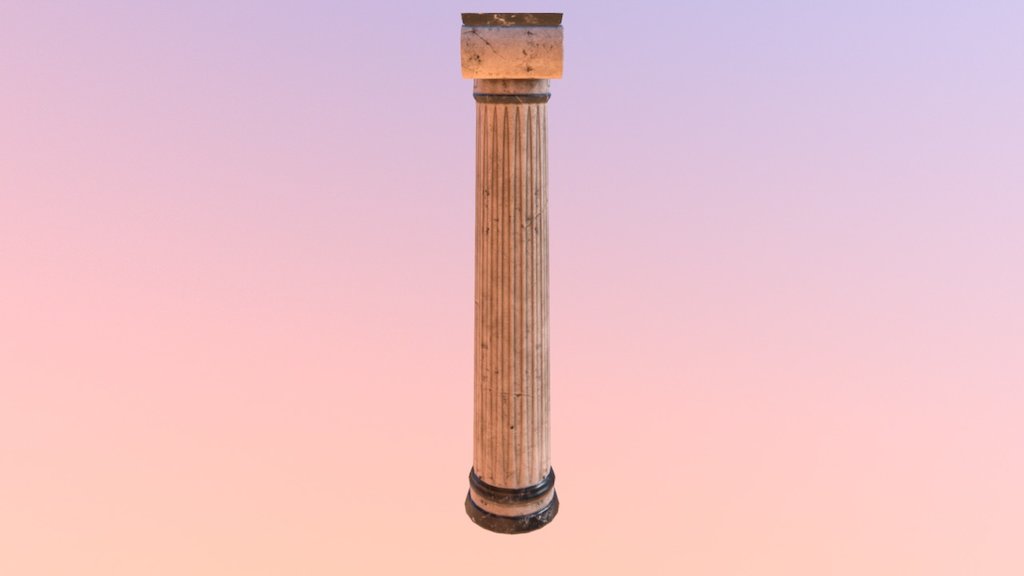 Column with Marble Material - 3D model by Pau Sempere ...