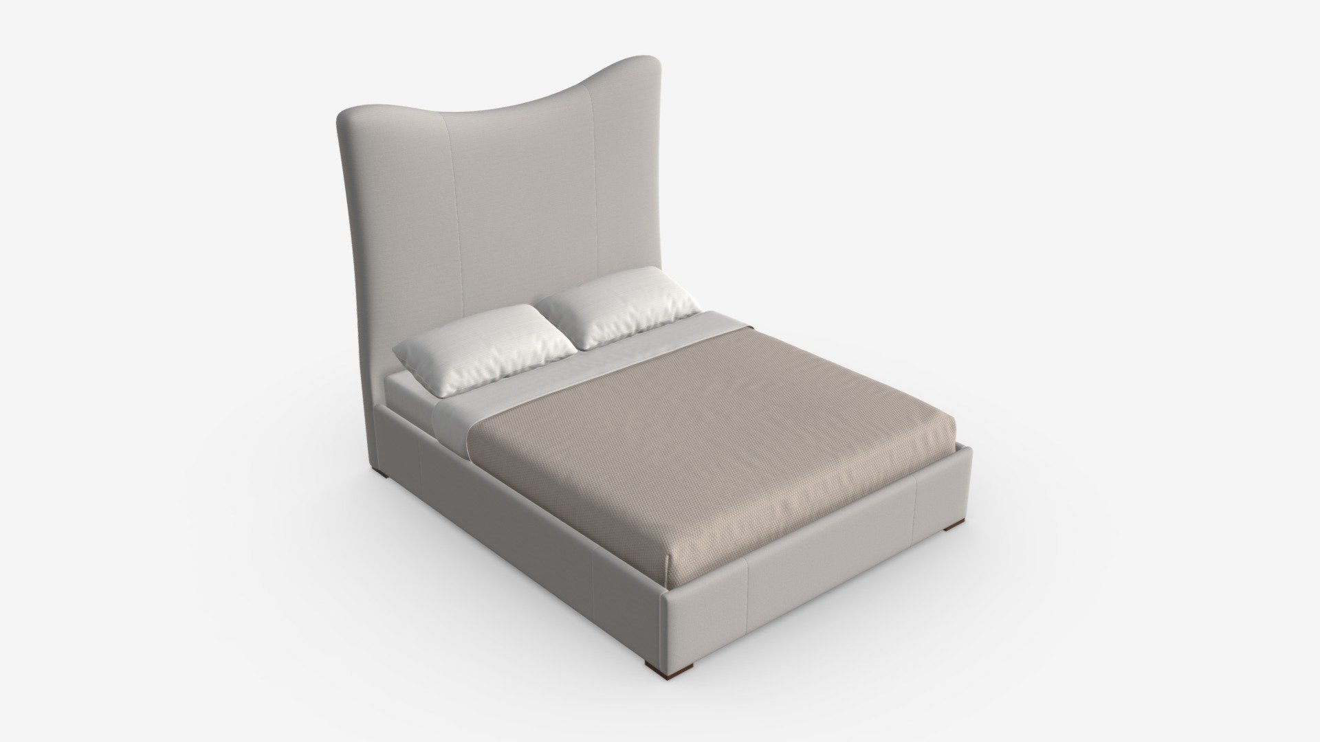 King Bed Baker Giselle - Buy Royalty Free 3D model by HQ3DMOD ...