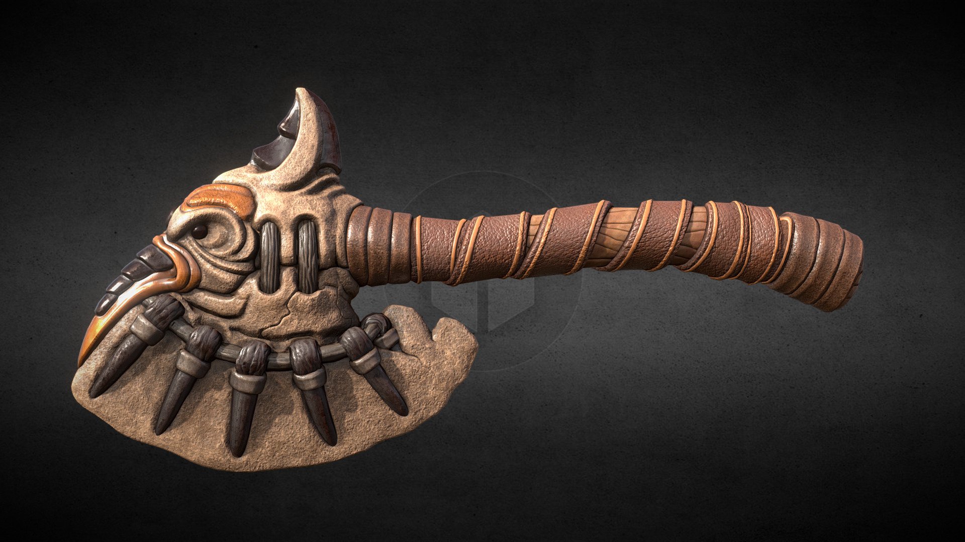 Tribal Crow Axe - 3D model by 3D-BUG (@3DBUG) [8e7482c] - Sketchfab