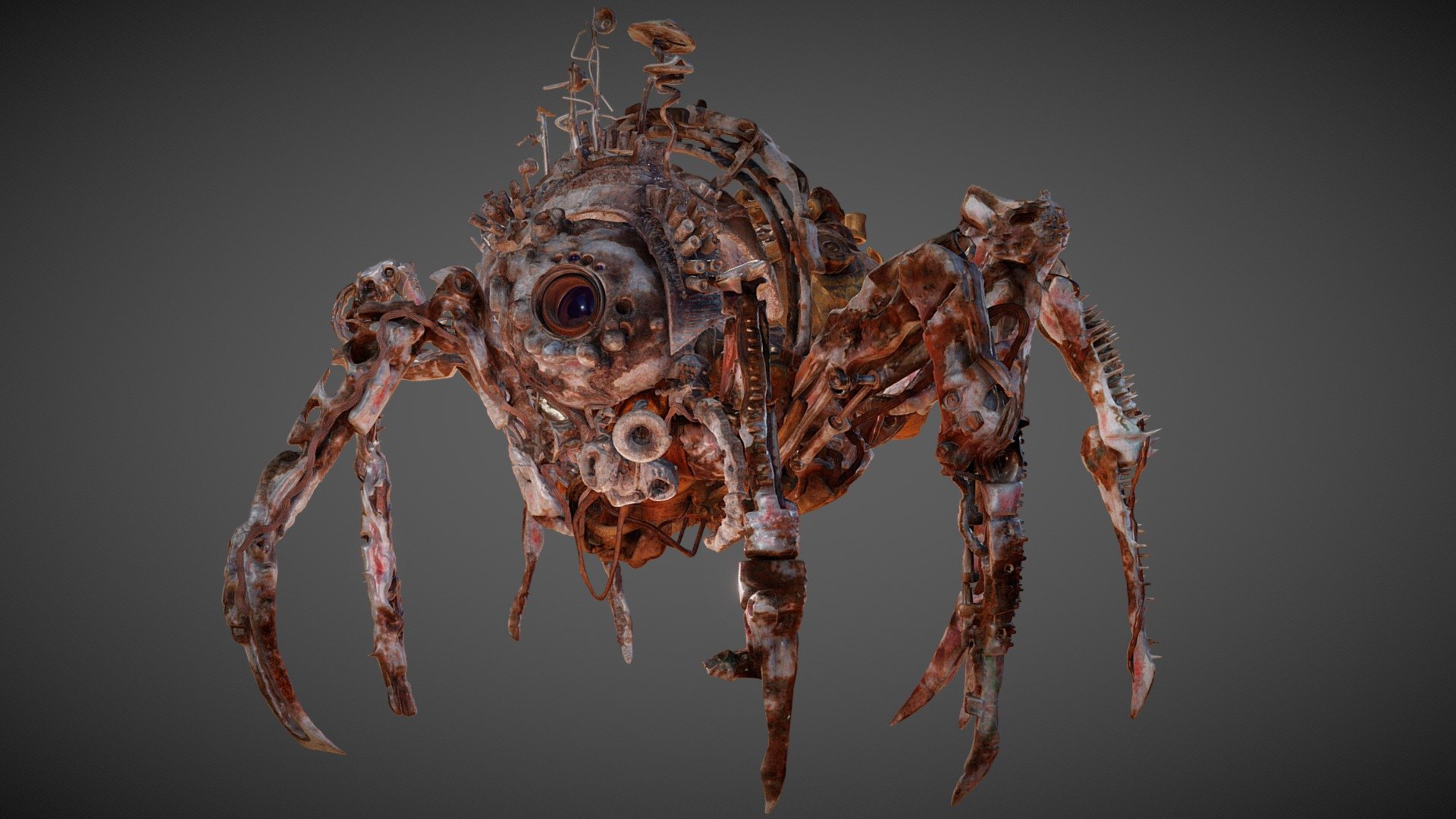 Mechanical iron spider И2-533E - Buy Royalty Free 3D model by Оrрндп ...