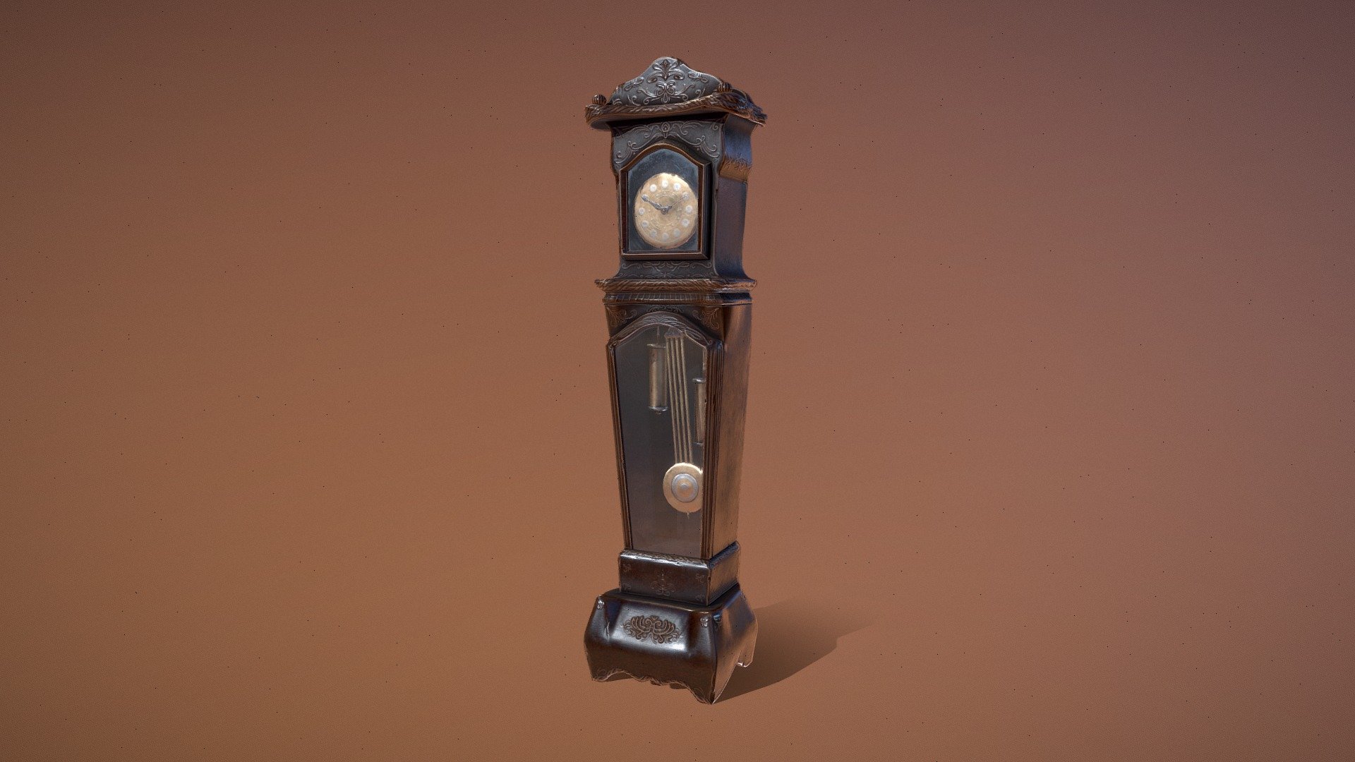 Antique Grandfather Clock - 3D model by Jordan Neff (@joodoo) [8e76d78 ...