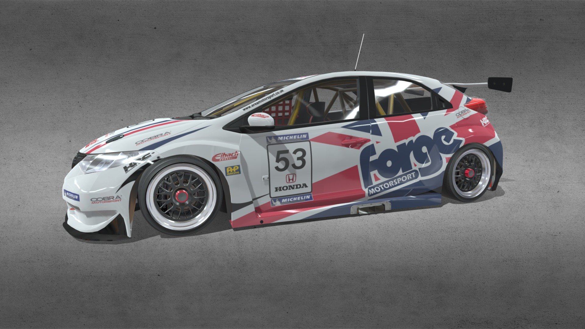 Honda Civic Type-R TCR - 3D model by All-Wide (@dsm350) [8e76e7a ...