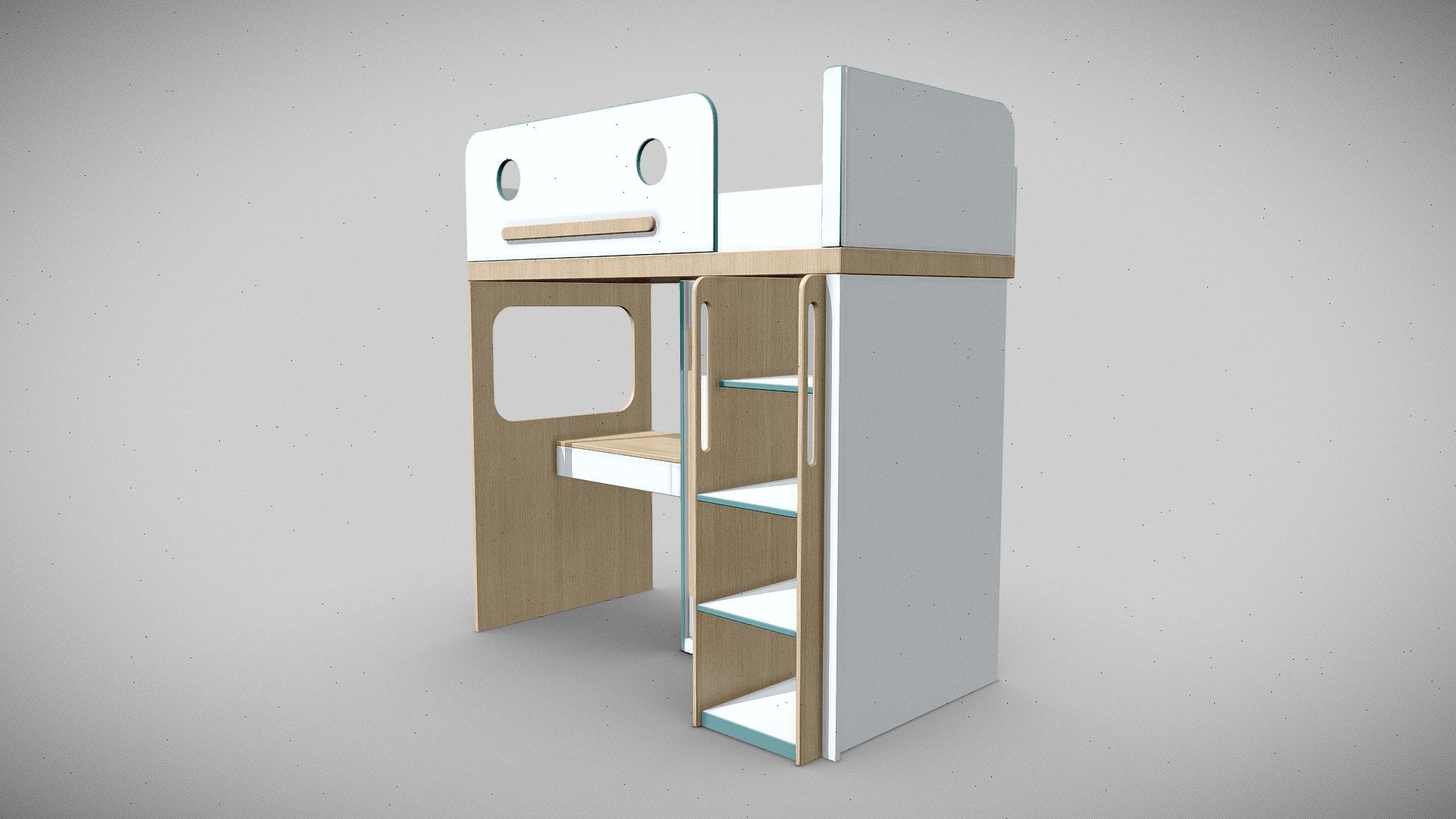 Upper-bed - 3D model by more. furniture 創意家居 (@morething) [8e78343 ...