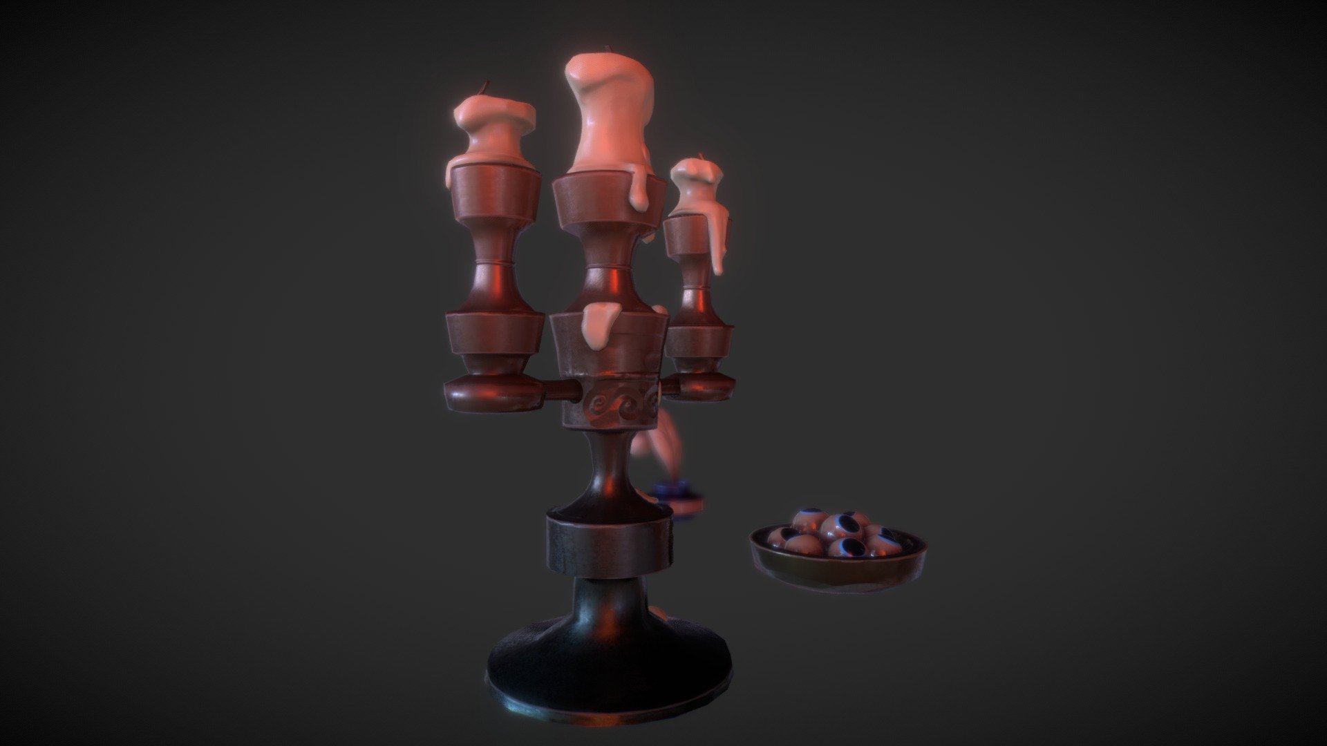 Stylized Candle Ink and Eyes - Game Props - 3D model by The_Reneedo ...