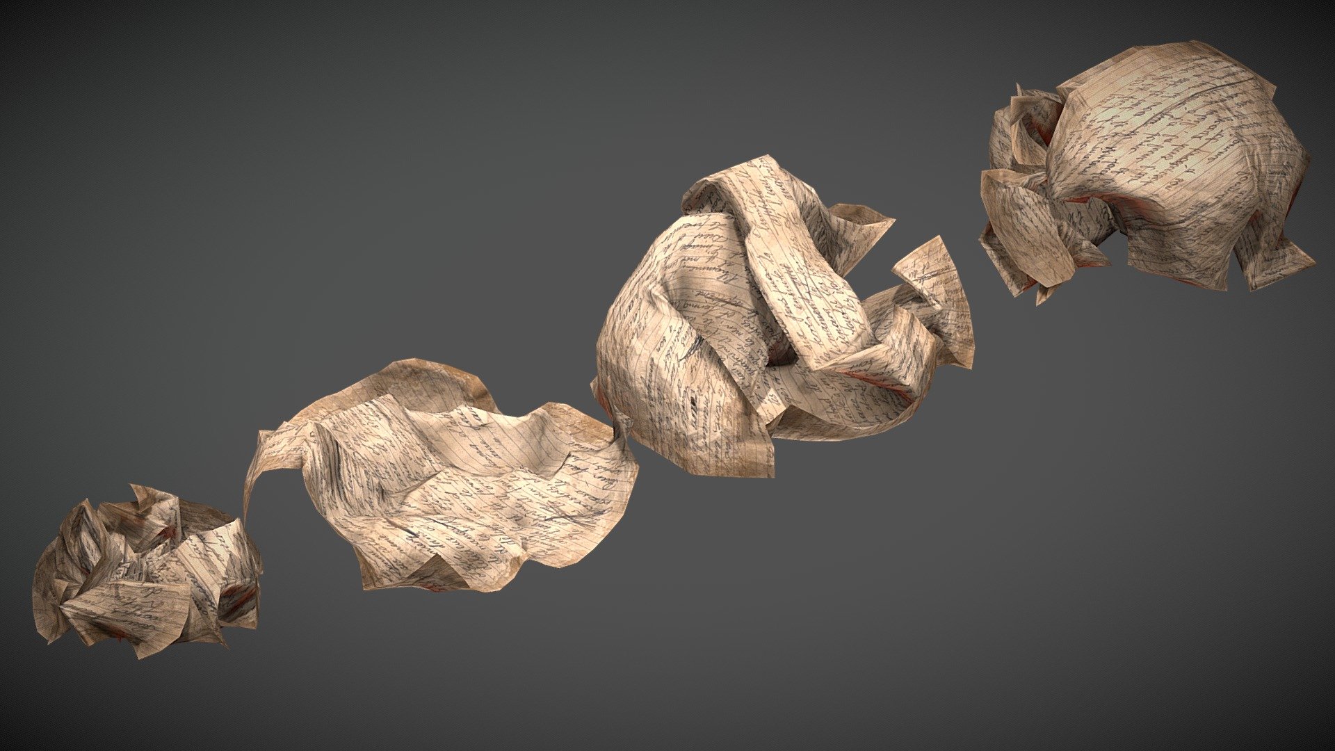 Crumpled Crumbled Papers Pack - 3D model by Stefan_dot_obj ...