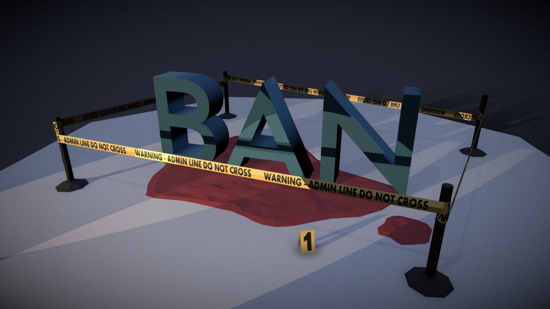 BAN scene - Download Free 3D model by Murriarty [8e8009a] - Sketchfab