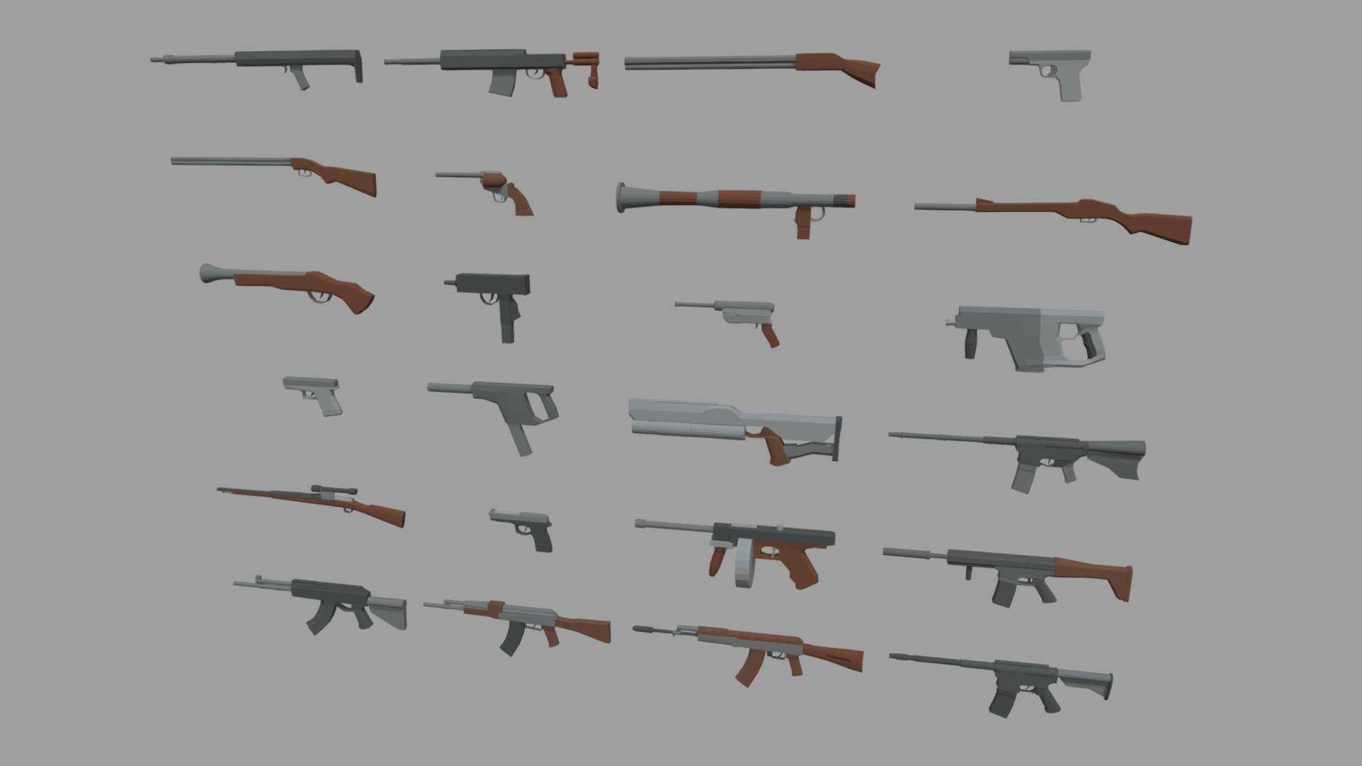Low Poly Weapon Pack 01 - Buy Royalty Free 3D model by ViperJr3D ...