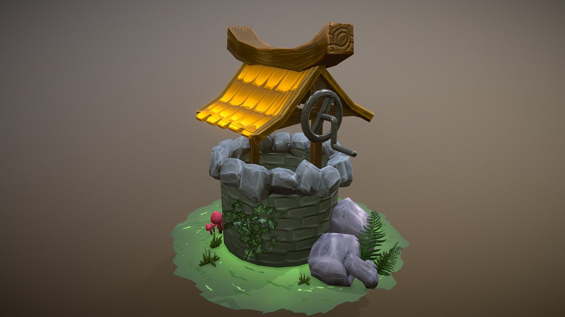 Stylized well - 3D model by Liliane (@Liliane3D) [8e84591] - Sketchfab