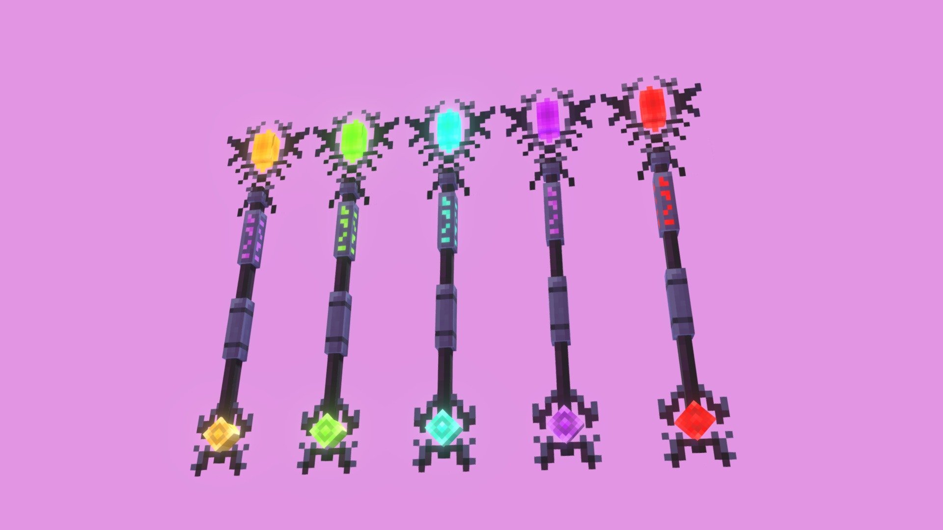 Runic Void Magic Staffs - 3D model by Vaskel [8e8616f] - Sketchfab