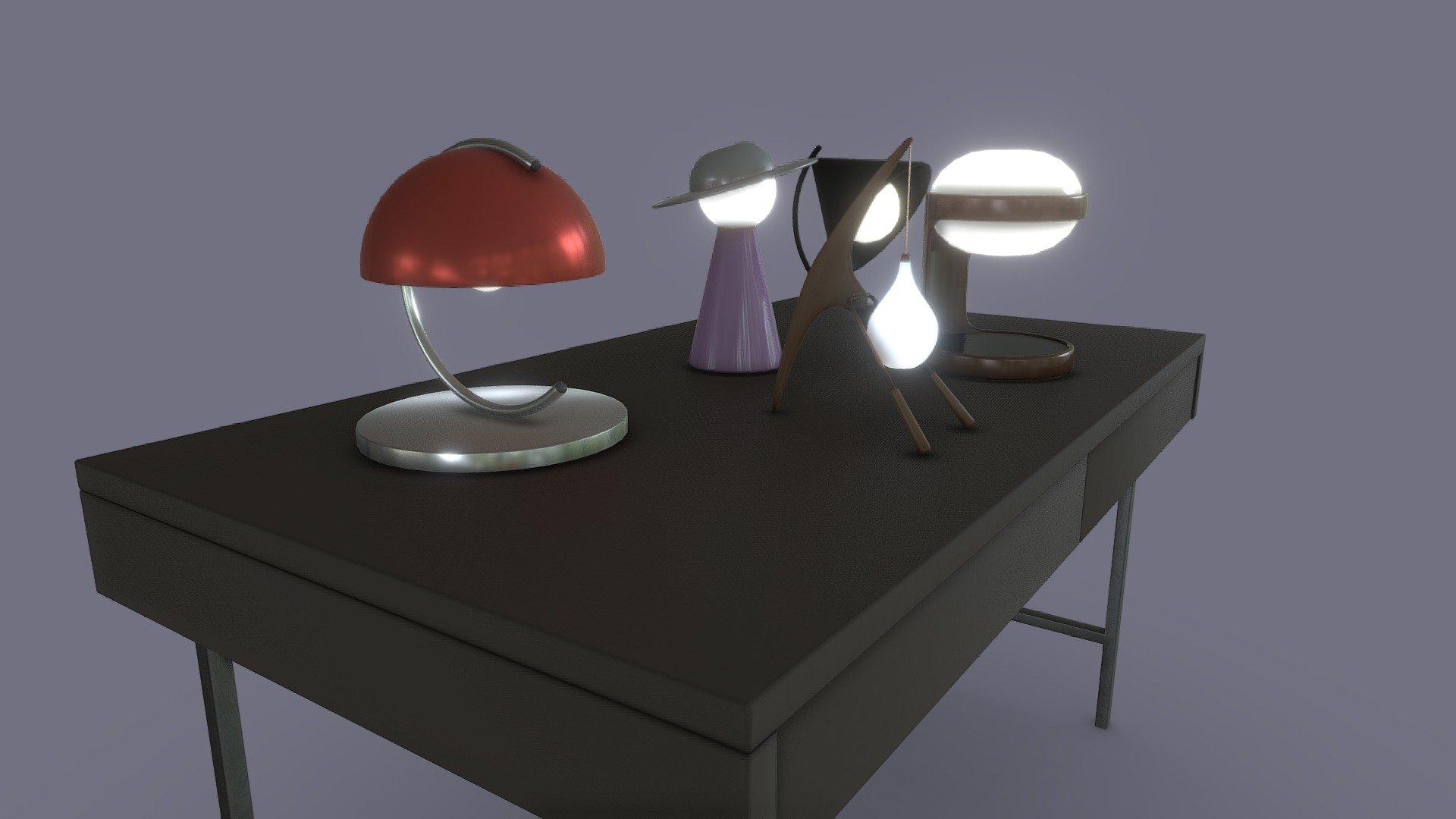 Table Lamps - Download Free 3D model by Atilla Kutluay Erdoğay ...