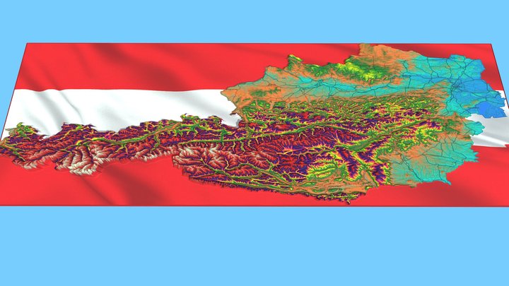 Relief-map 3D models - Sketchfab