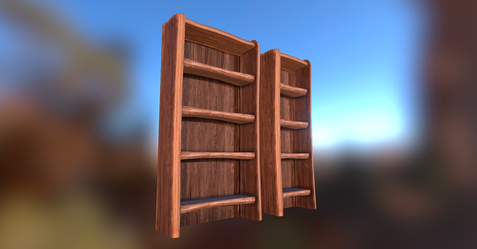 Rustic Wooden Shelf - 3D model by GamePoly (@triix3d) [8e9515d] - Sketchfab