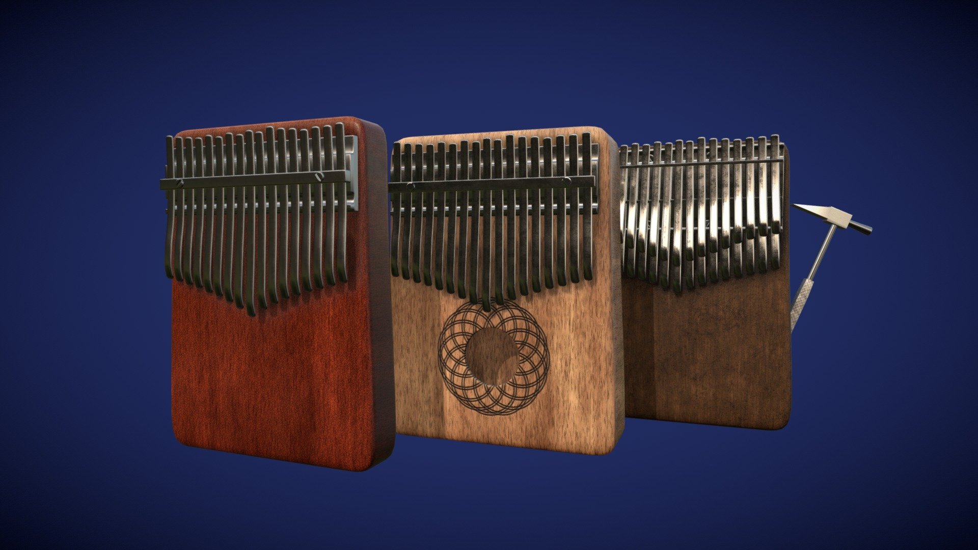 Kalimba set - Buy Royalty Free 3D model by GattalupaGames [8e960a2 ...