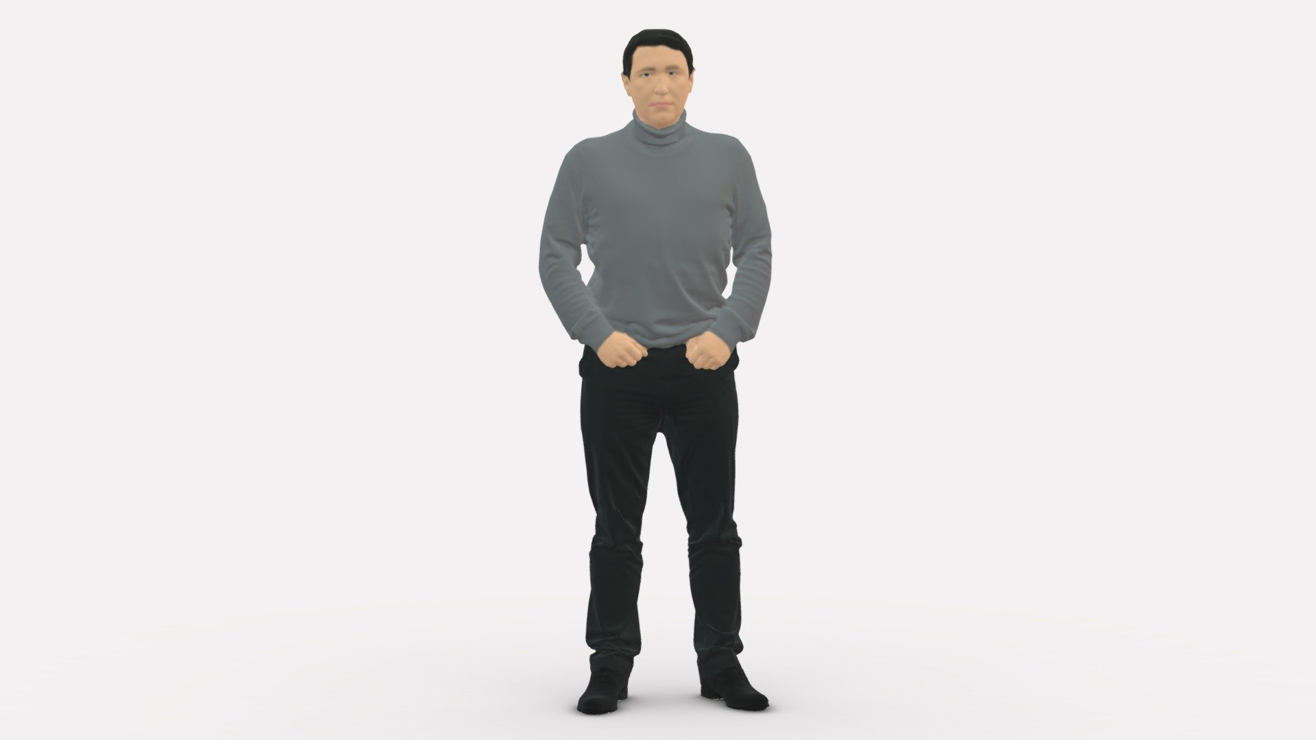 Man In Gray Sweater 0615 - Buy Royalty Free 3D model by 3DFarm [8e97f11 ...