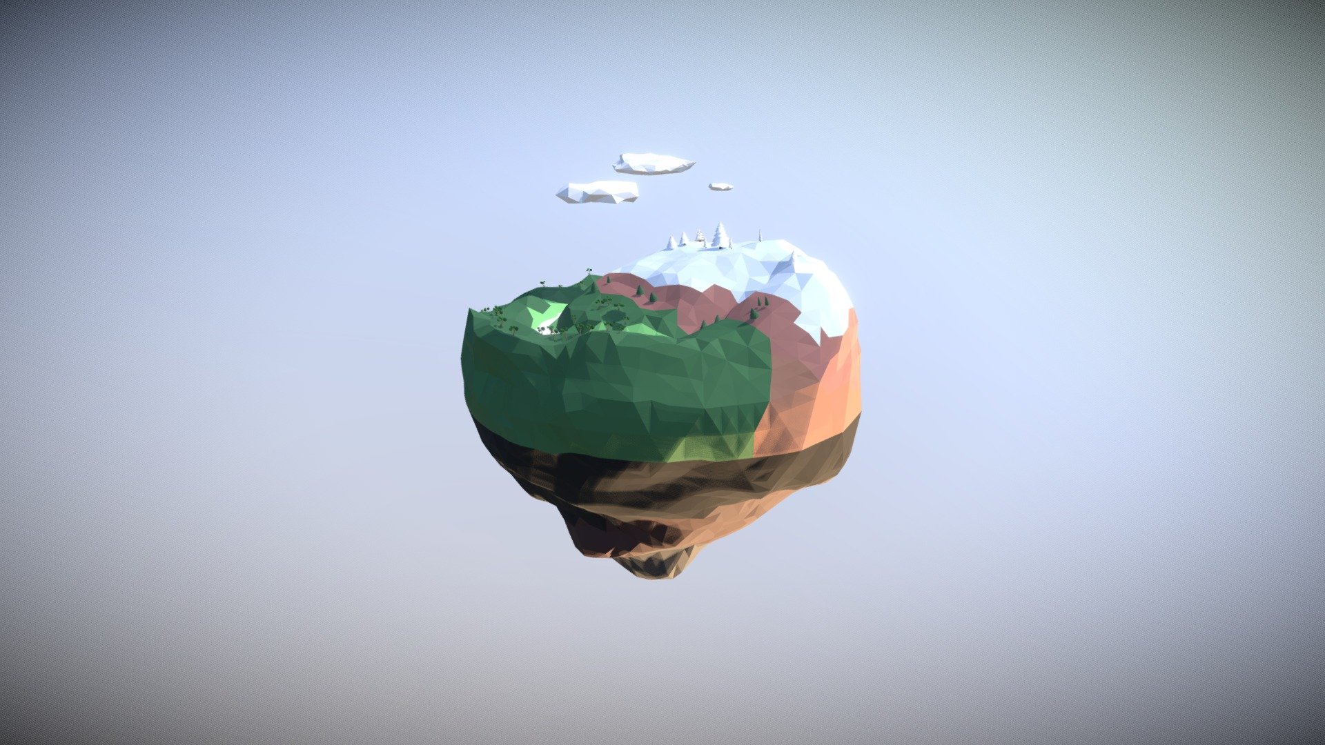 Low poly island - 3D model by Reyzokai [8e9a965] - Sketchfab
