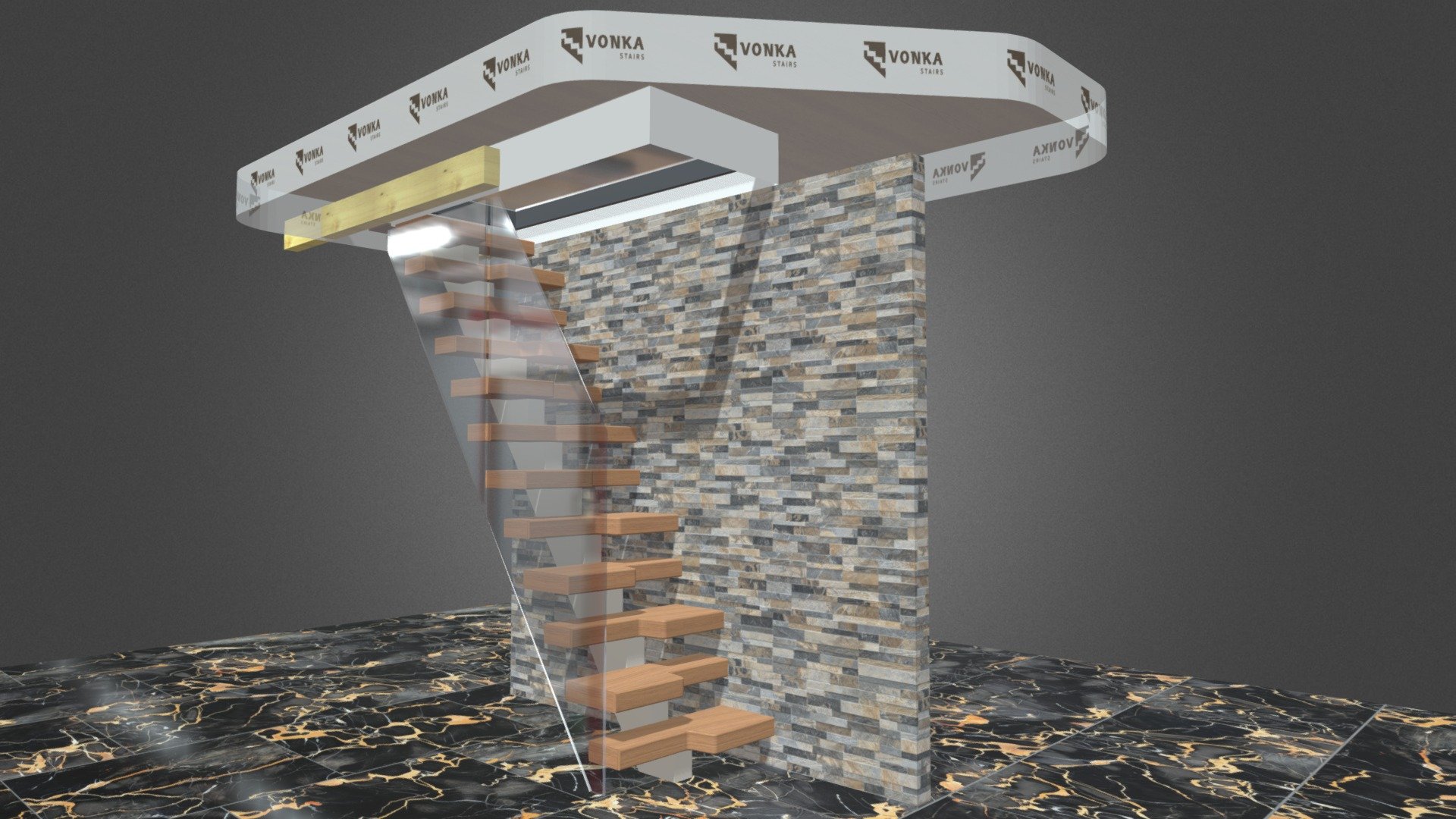 Raluca basement v2 - Download Free 3D model by Arek @ Vonka Stairs (@A.Vonka) [8e9dd5b] - Sketchfab