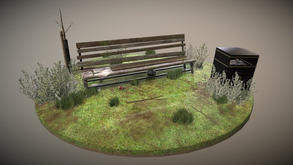 Park Scene - 3D model by paulevans92 [8ea474c] - Sketchfab