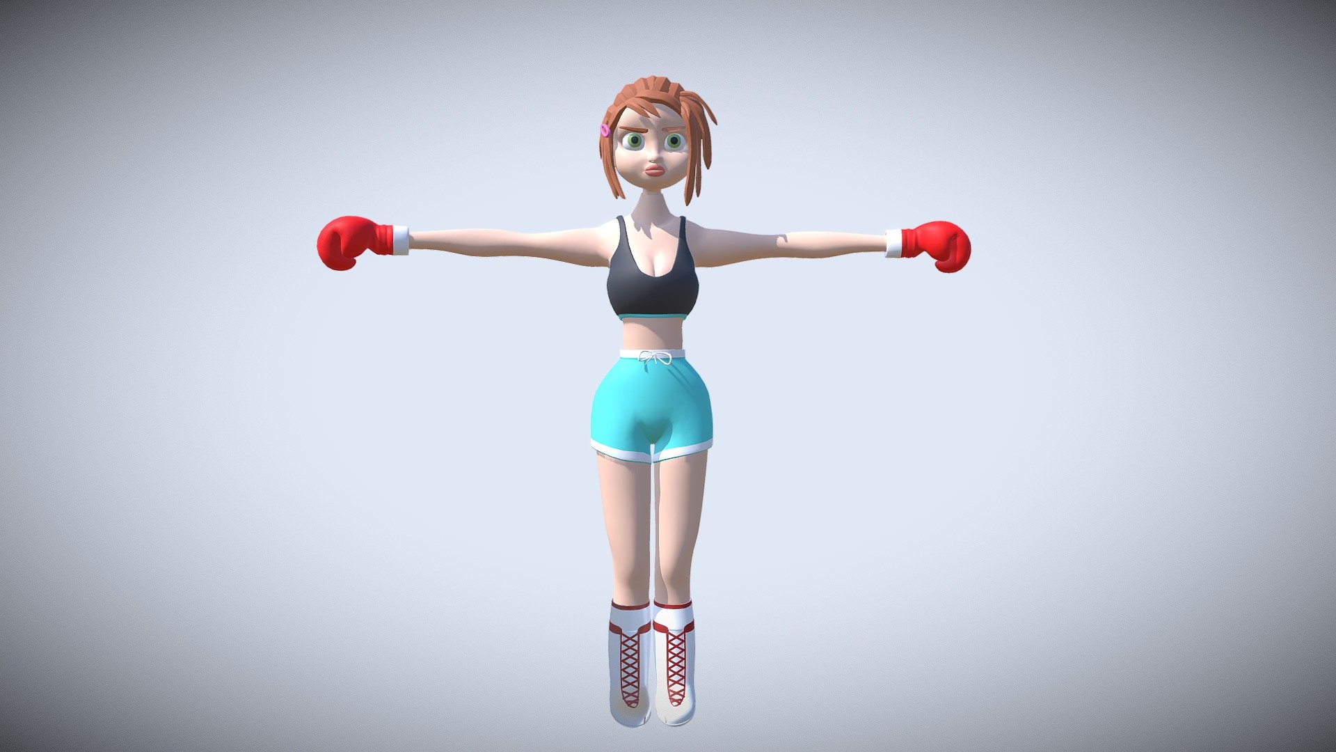 Boxer Girl - 3D model by Shujaat-Ali [8ea8446] - Sketchfab