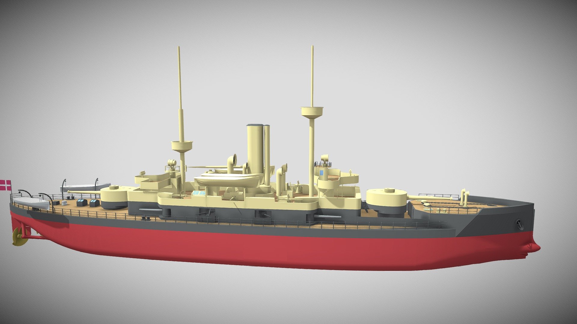 Danish Herluf Trolle 1896 - Download Free 3D model by martyn169 ...