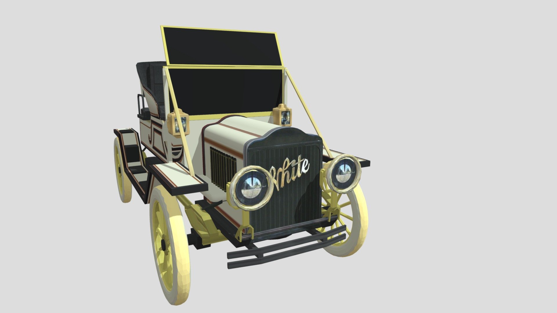 White Steam Car - Download Free 3D model by novusod [8eaa92a] - Sketchfab