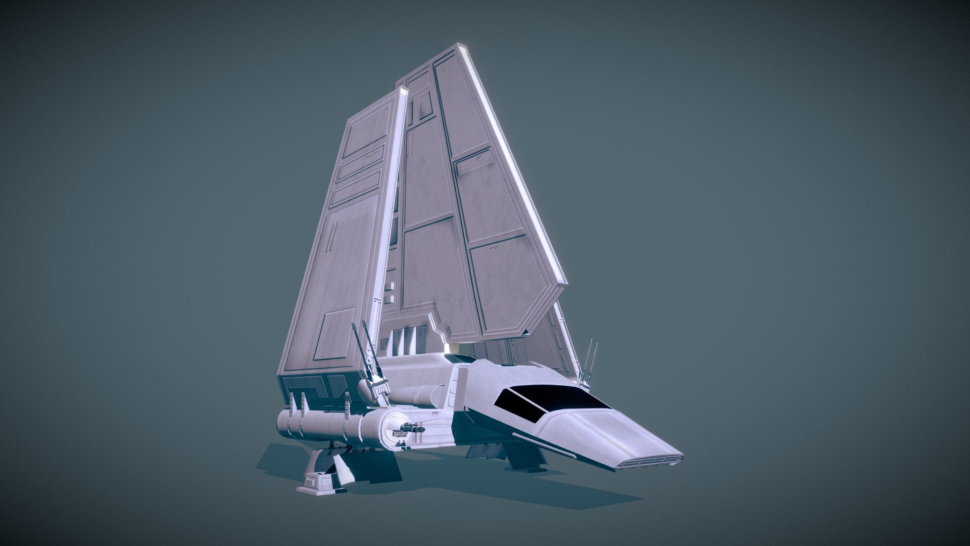 Imperial Shuttle - 3D model by Philip Gilbert (@PhilipAGilbert ...