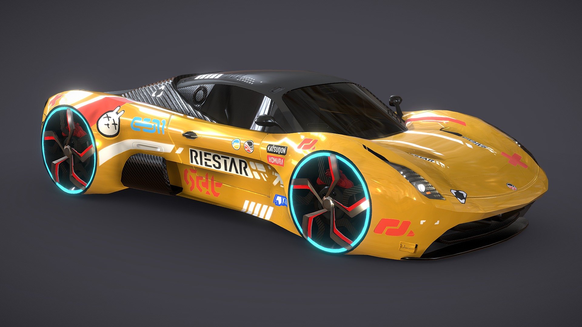 Futuristic Hypercar - 3D model by 190212B [8eac949] - Sketchfab