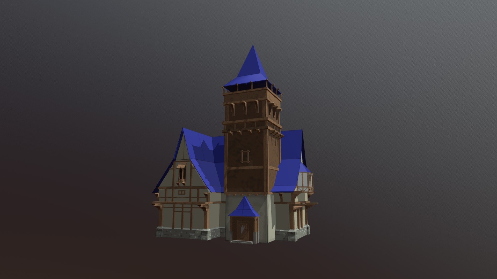3D Building in medieval style. - 3D model by Aleks44 [8eb1d53] - Sketchfab
