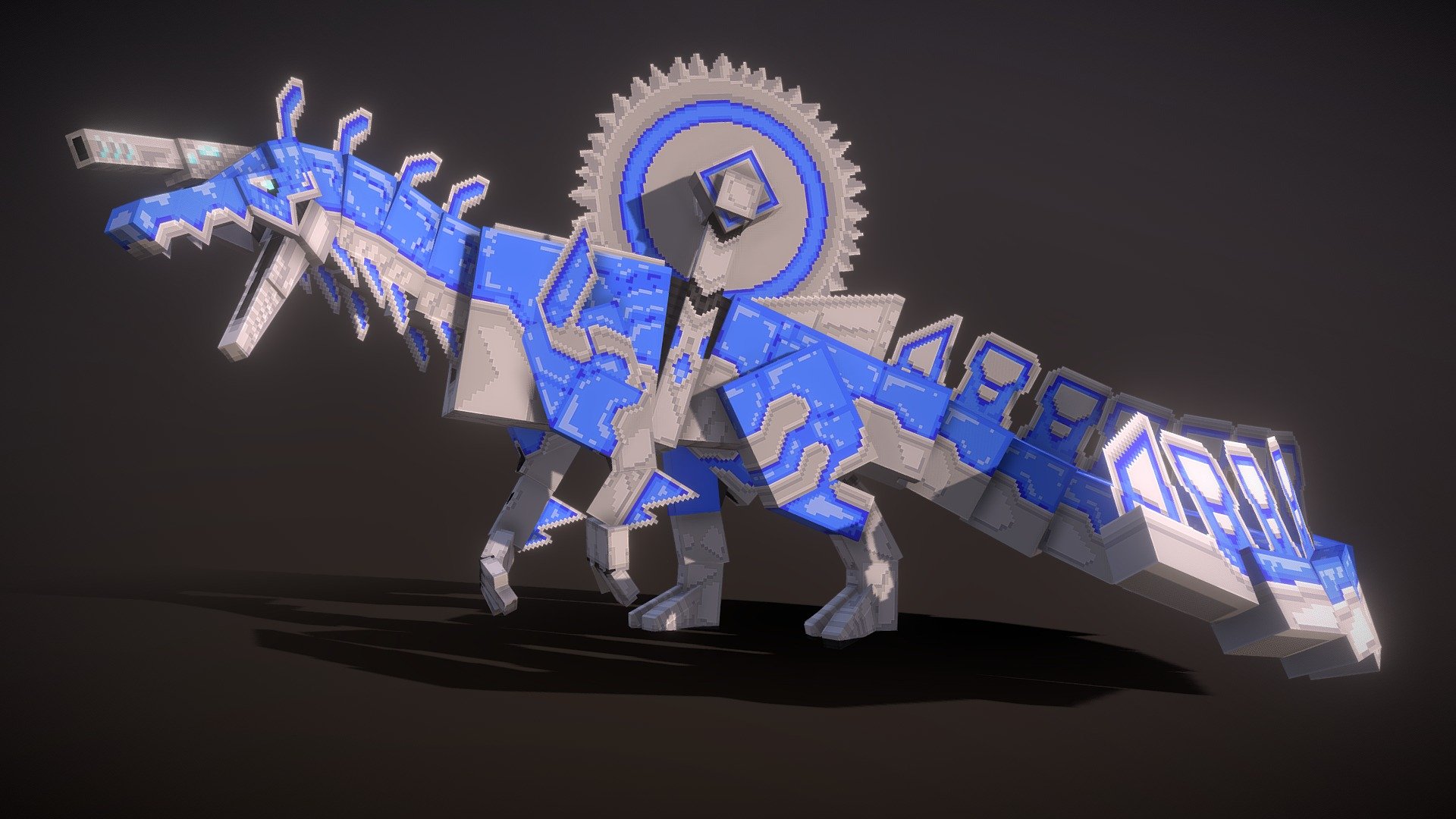 SpinoSAWrus - Heroic Blue Machine - 3D model by ShaggyBarbarian ...