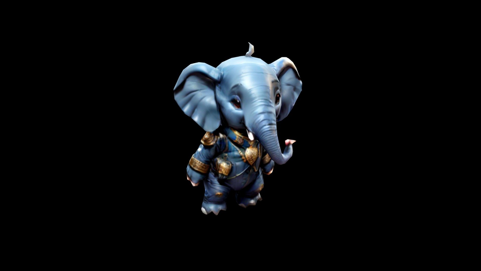 A Fictional Elephant in Noble Clothing "The Roya - Download Free 3D ...