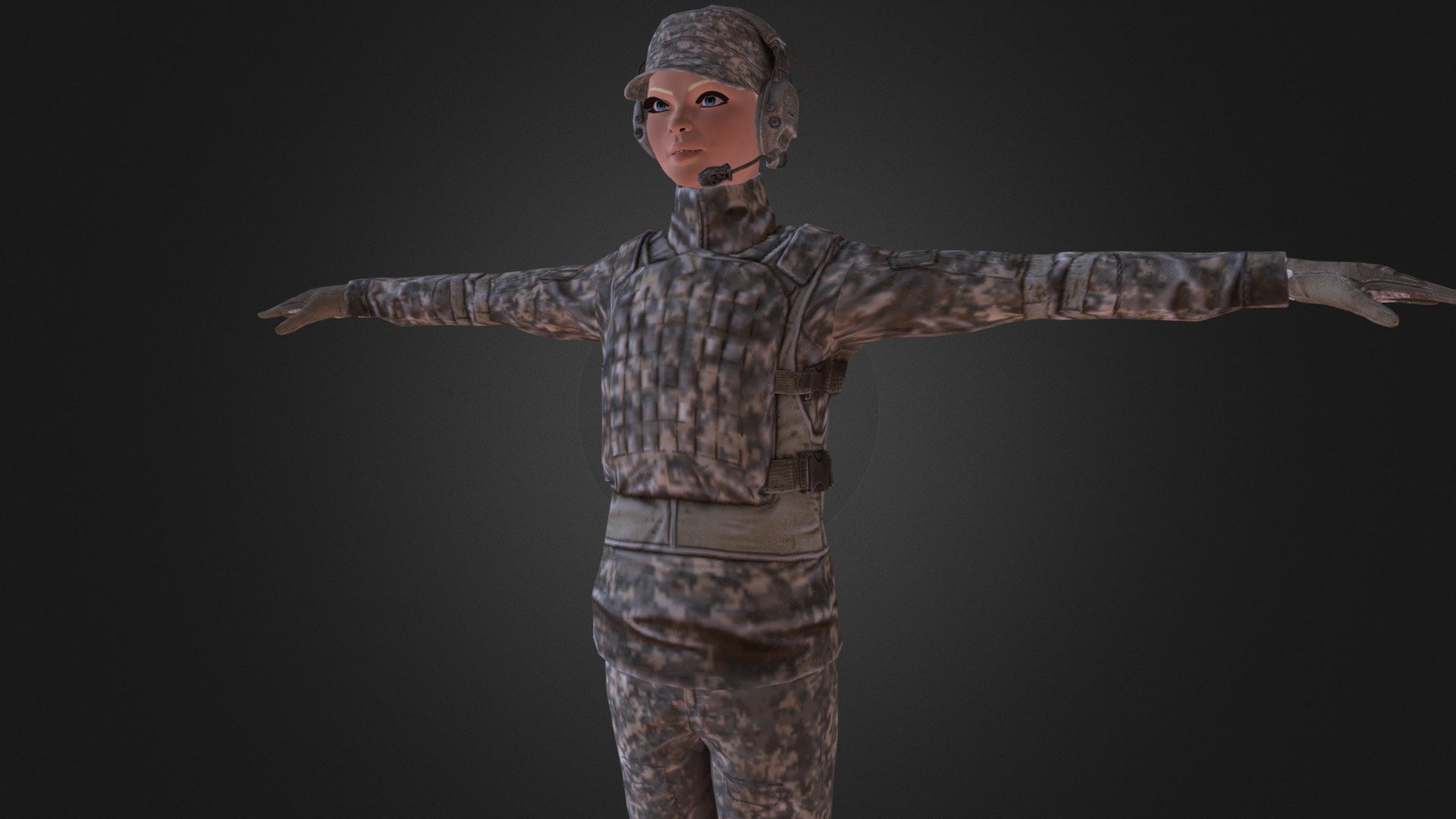 Girl Soldier - 3D model by gunslinger2012 [8eb4bab] - Sketchfab