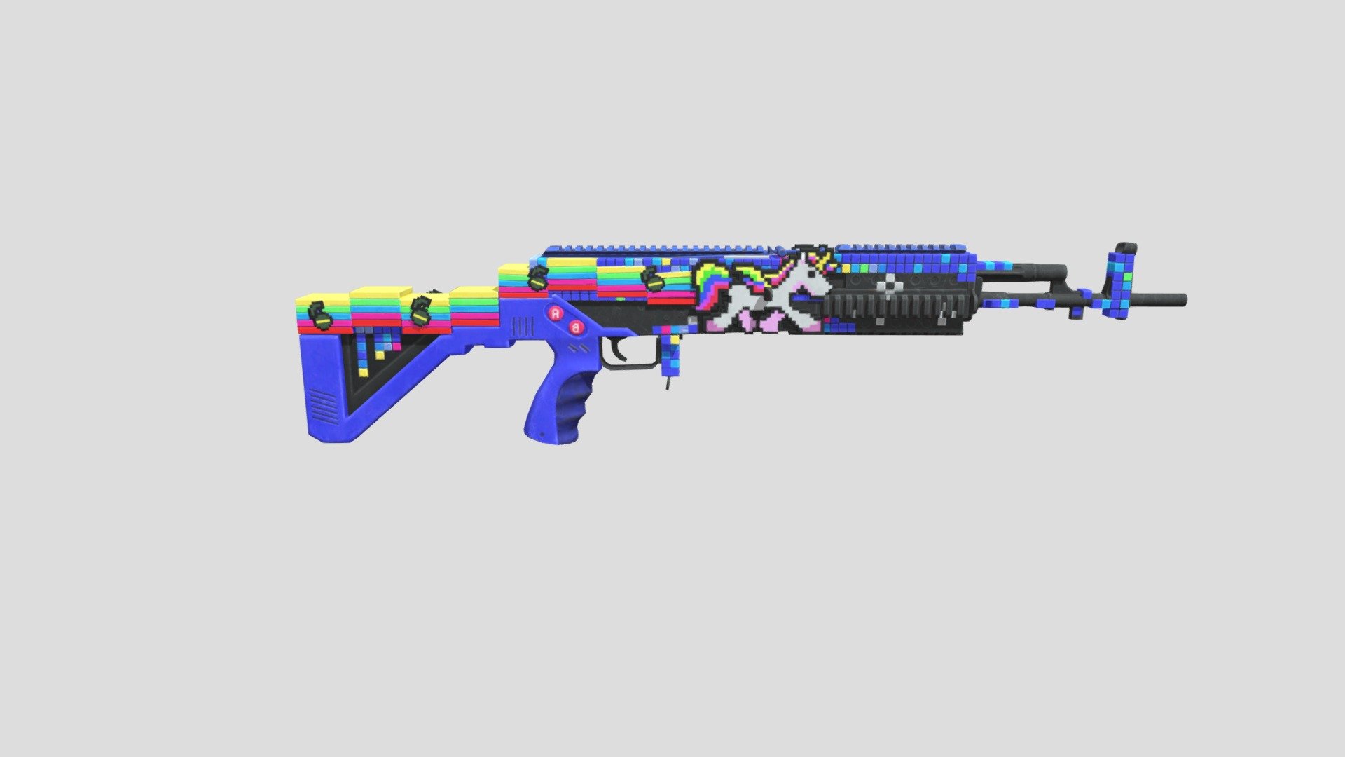 PUBG: 8bit Unicorn - M762 (Lv. 1) - 3D model by halloweeks [8eb689e ...