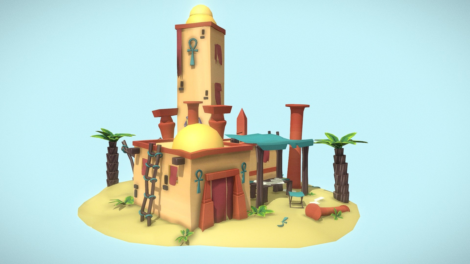 Game Art - Egyptian Cartographer - 3D model by Geremia_K (@Geremia ...