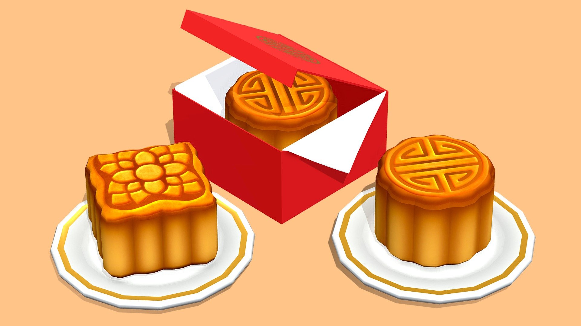 Moon Cakes - Buy Royalty Free 3D model by Megan Alcock ...