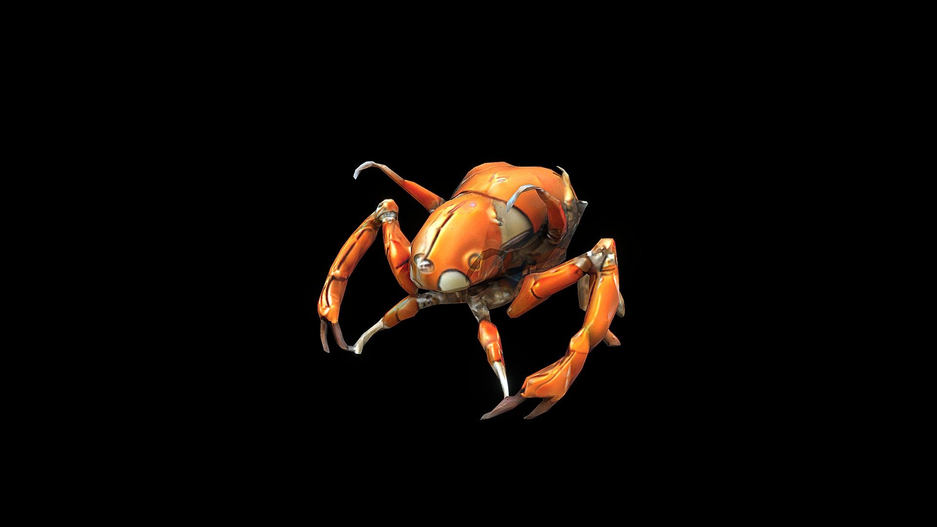a robotic crab is standing on a sandy beach - Download Free 3D model by ...