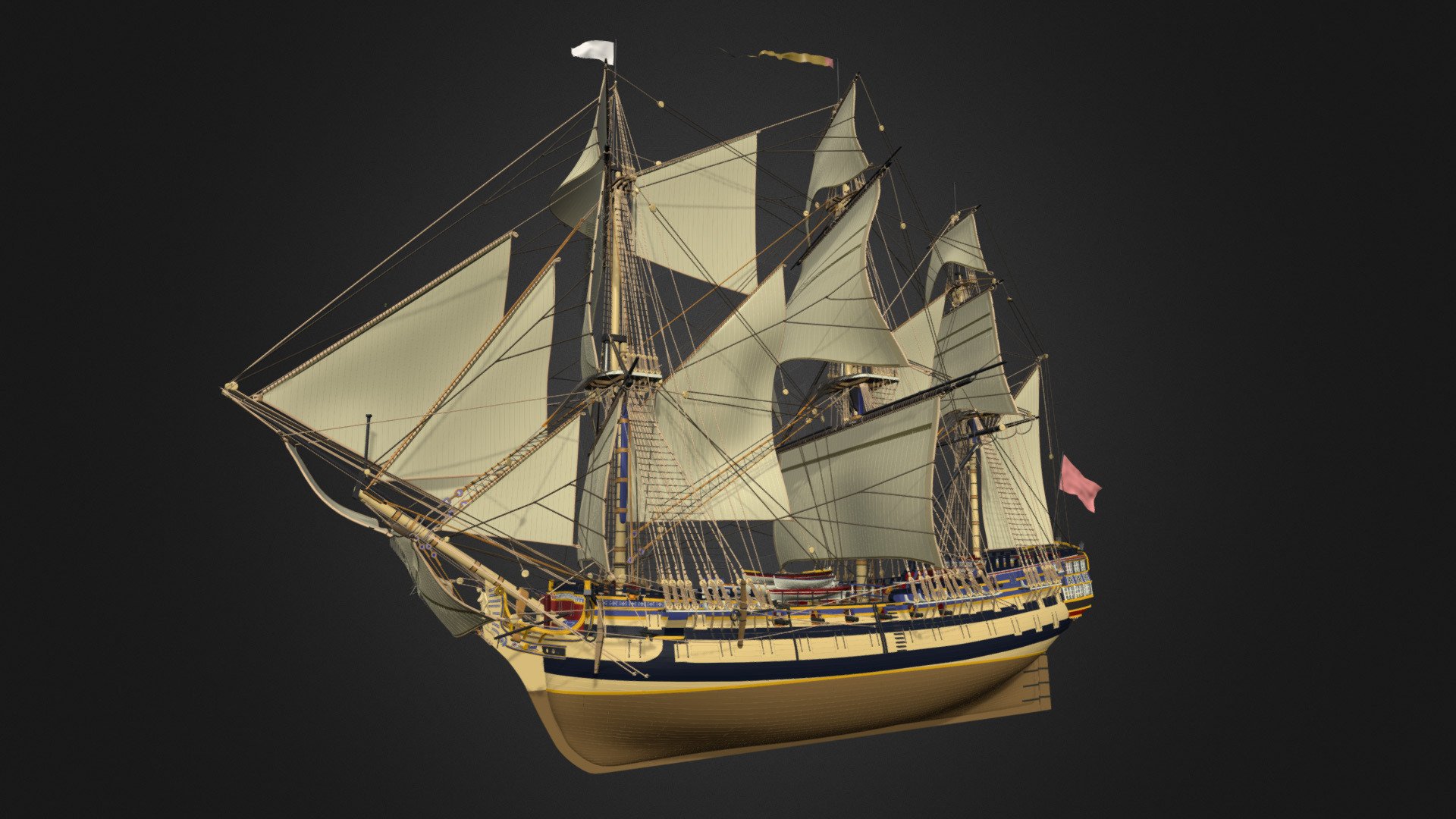 HMS Gorgo: 3rd Rate Ship of the Line - 3D model by kurtismedia [8ec99a2 ...