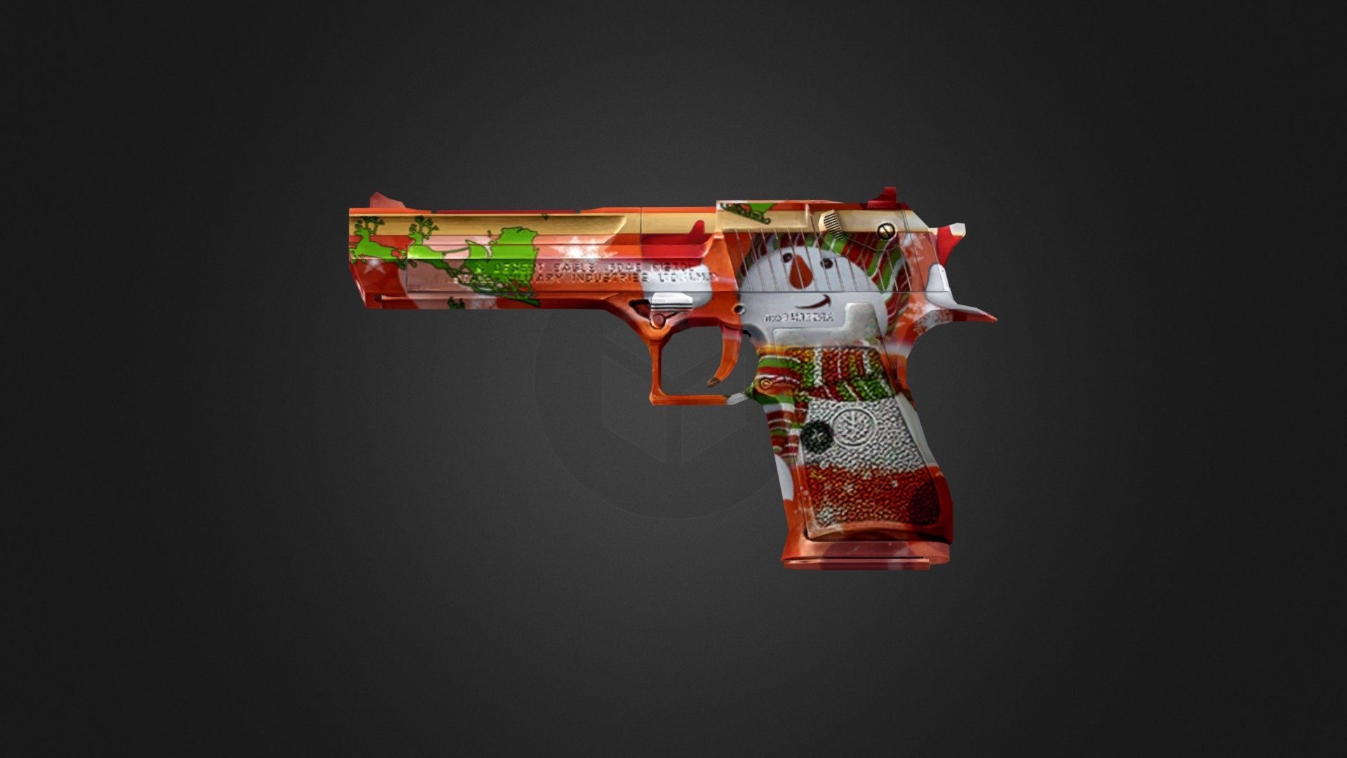 Deagle Red - 3D model by Dimac [8eca2a2] - Sketchfab