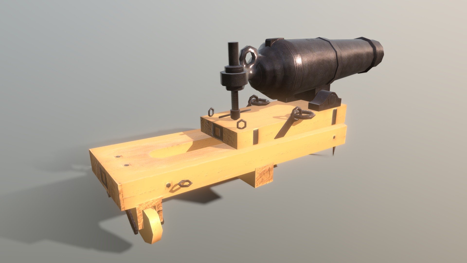 32 Pounder Carronade from the 18th century - 3D model by David Cooper ...