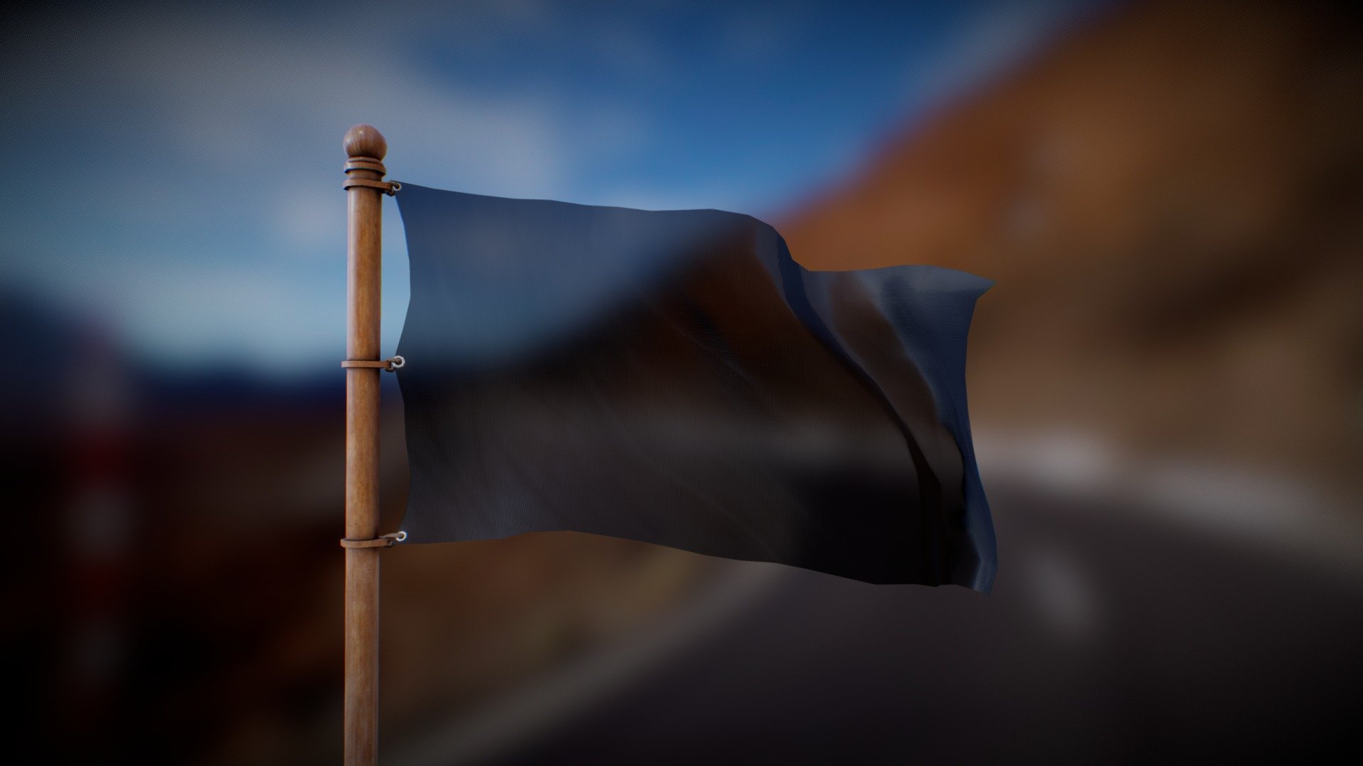 Black Flag - Wind Animated Loop - Buy Royalty Free 3D model by Deftroy ...