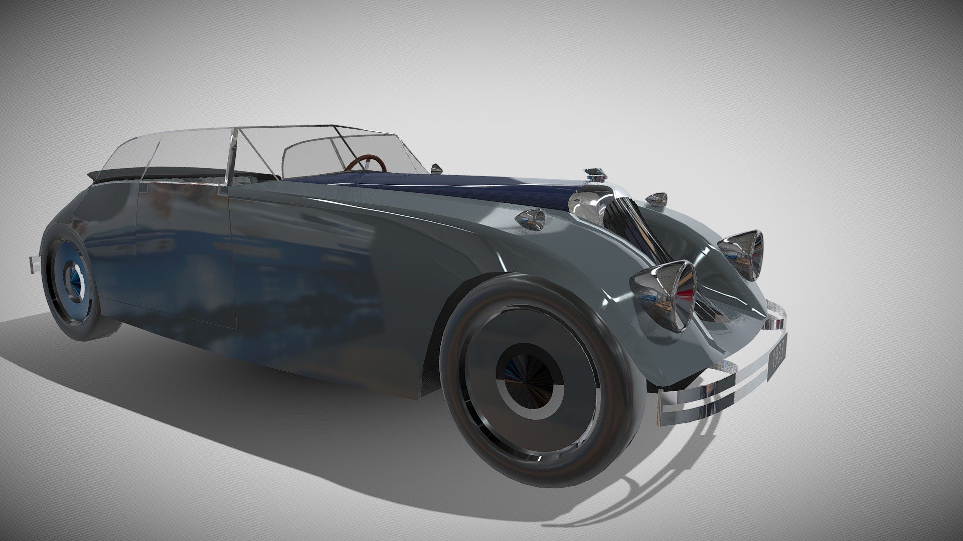 1933 Maybach Zeppelin Streamlined Roadster - Download Free 3D model by ...