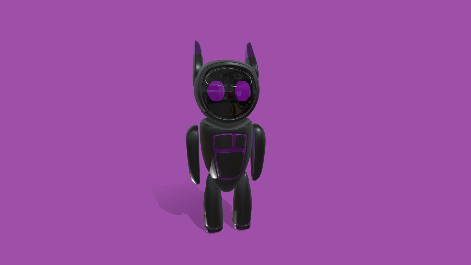 Futuristic black purple robot - 3D model by Gunzavo [8ed7717] - Sketchfab