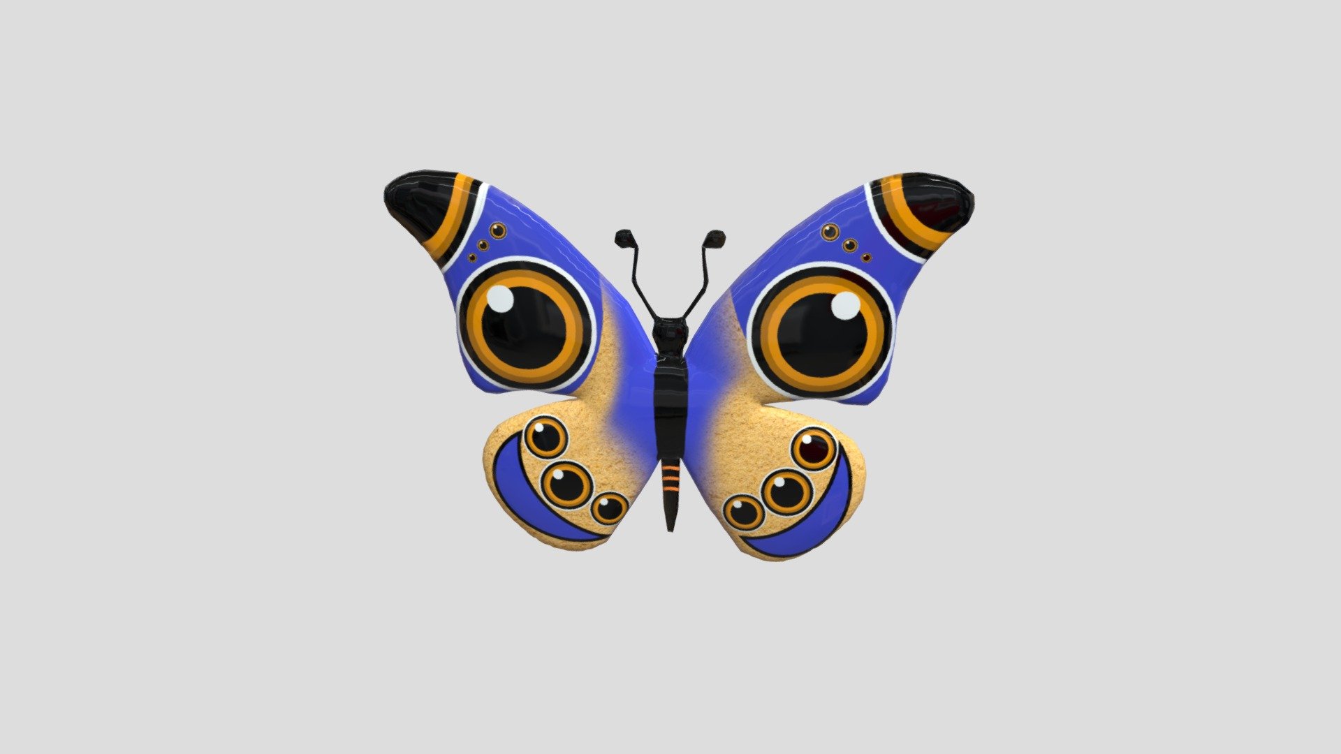 Butterfly - 3D model by dikaeveryday [8ed880d] - Sketchfab