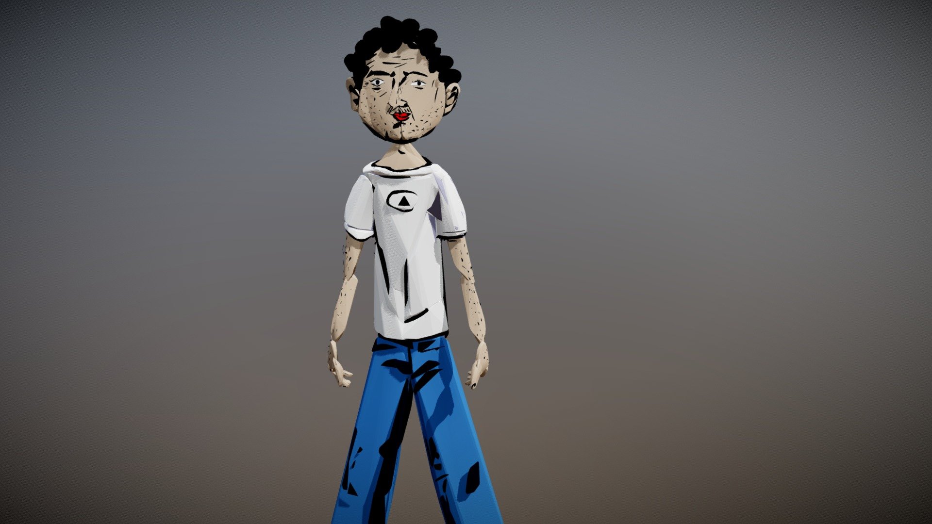 Flat Man 506@ Idle (2) - 3D model by benton [8edad02] - Sketchfab