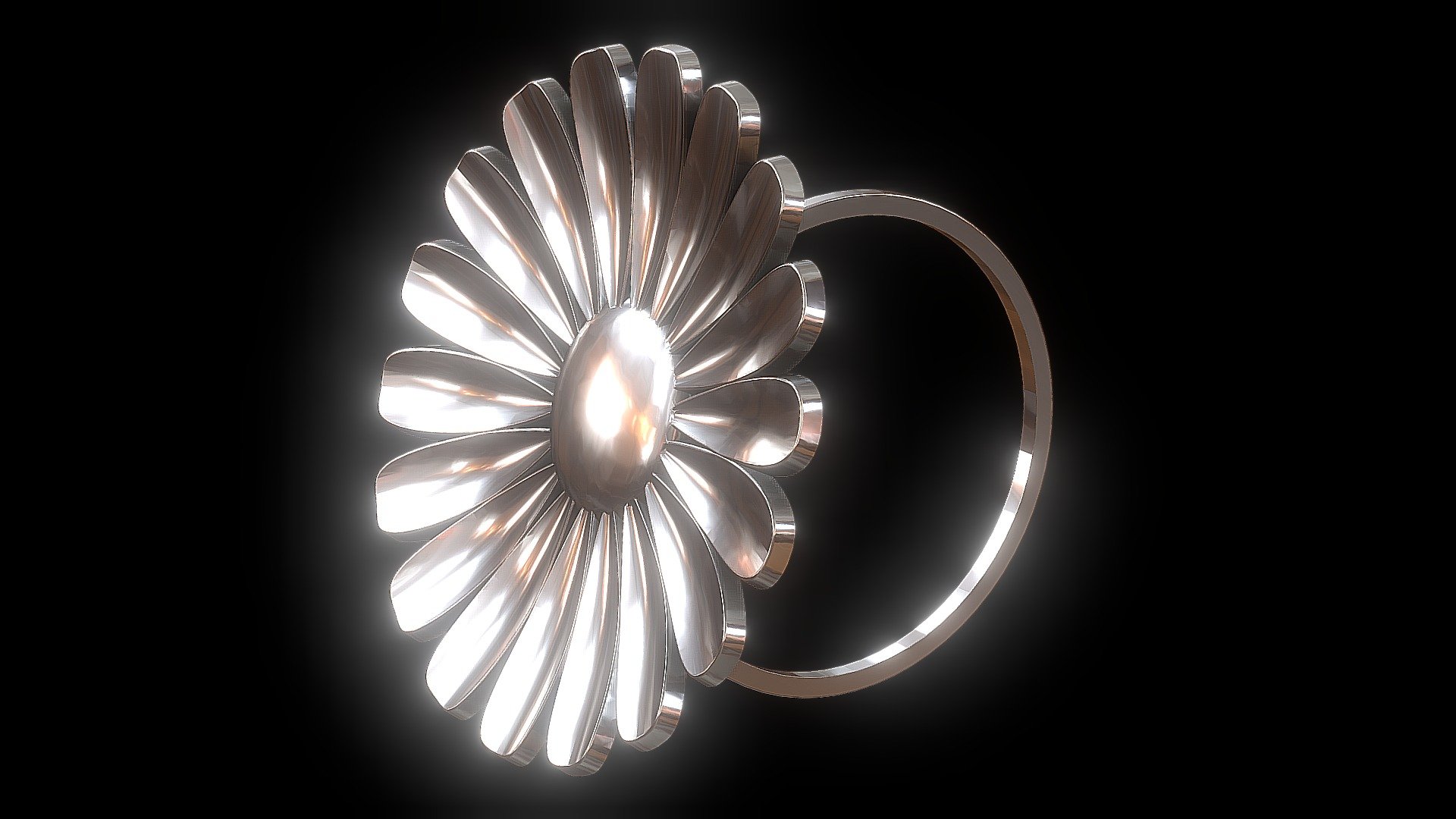 Flower Ring - 3D model by 3DM Design (@3dmdesign) [8edb7f3] - Sketchfab