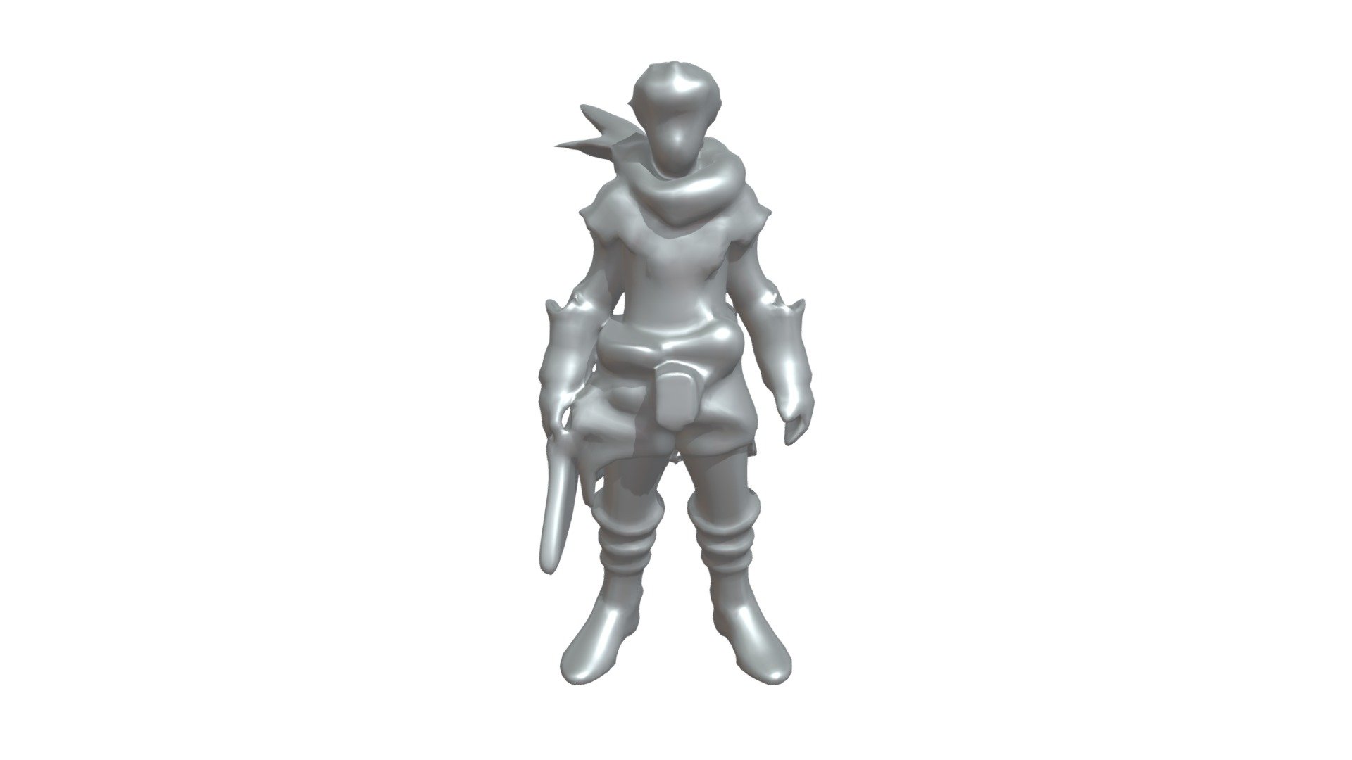 Fantasy adventurer character with a red scarf - 3D model by karim ...